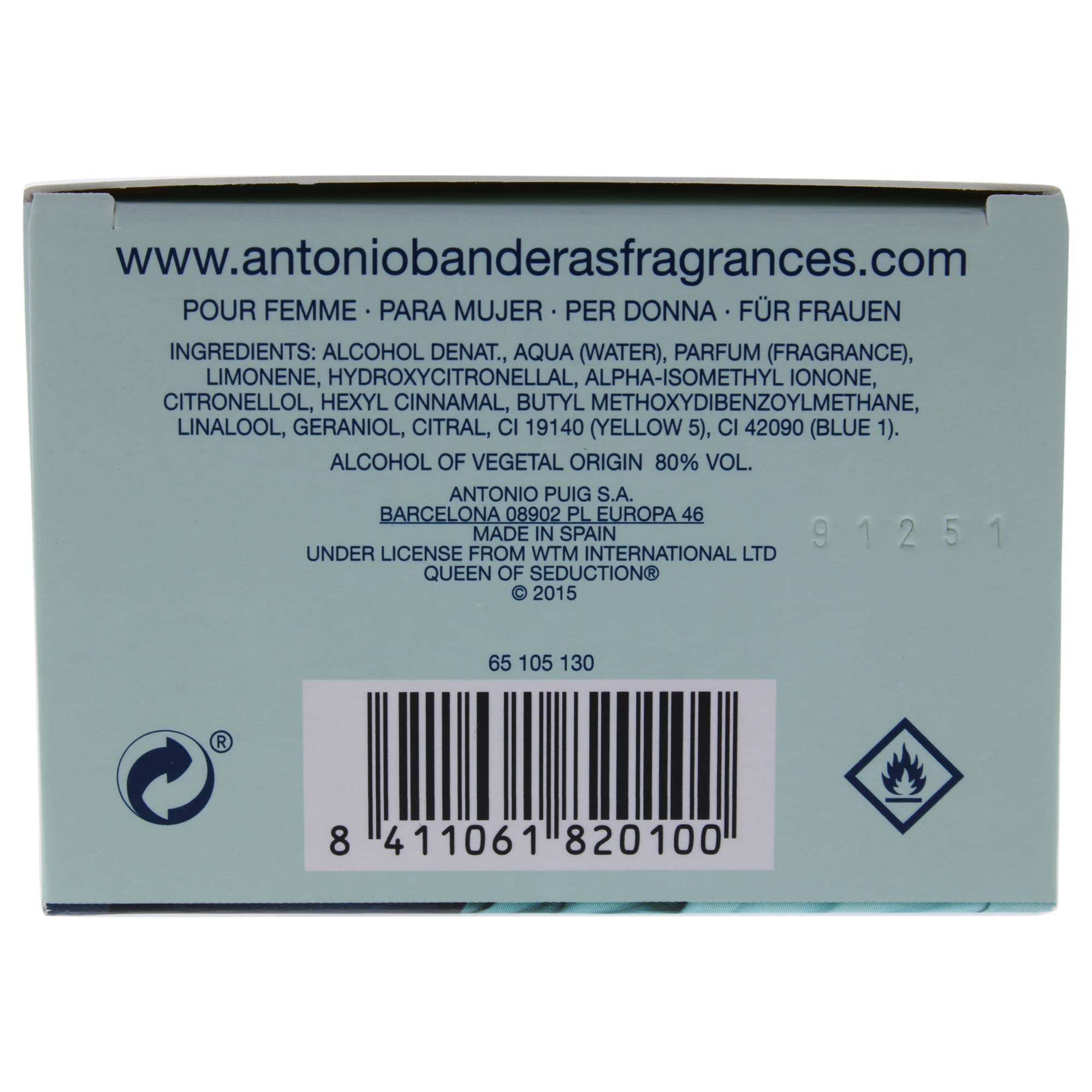 Antonio Banderas Queen Of Seduction 2.7 oz Eau De Toilette Spray For Women (Pack of 4)