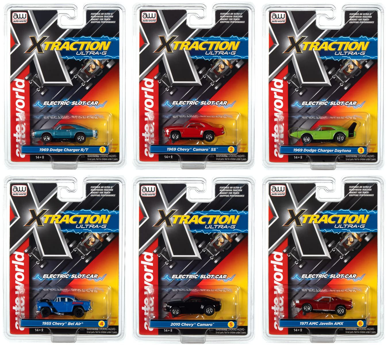 Auto World Xtraction R35 1969 Chevrolet Camaro Red HO Scale Slot Car