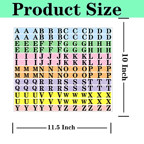 Alphabet Book Spine Labels Alphabet Letters Teacher Supplies Stickers for Classroom 520 Pcs A-Z Tab Dividers Stickers File Folder Labels Library Books Bin Shelf Labels for Classroom Book Organization