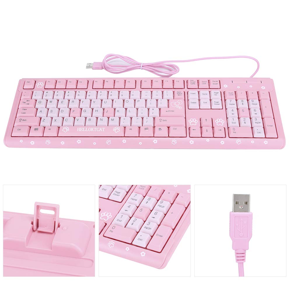 fosa1 Wired Ergonomic Keyboard, USB-A, 104 Keys, Silent Mechanical, Waterproof, Home, Business, Gaming