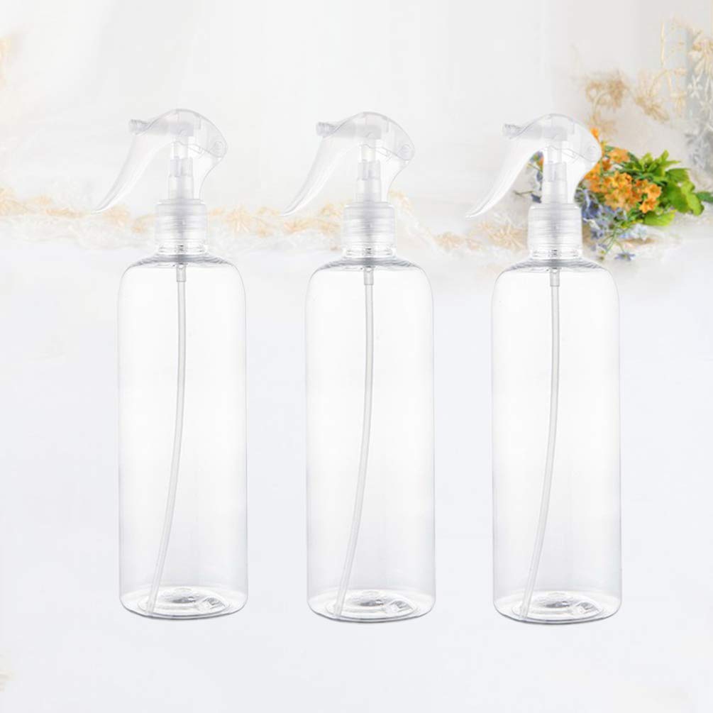 HEMOTON 3 Pcs Plastic Spray Bottle Empty Mist Spray Bottle Trigger Sprayer Leak Proof Refillable Atomizers for Hair Salons Household Cleaners
