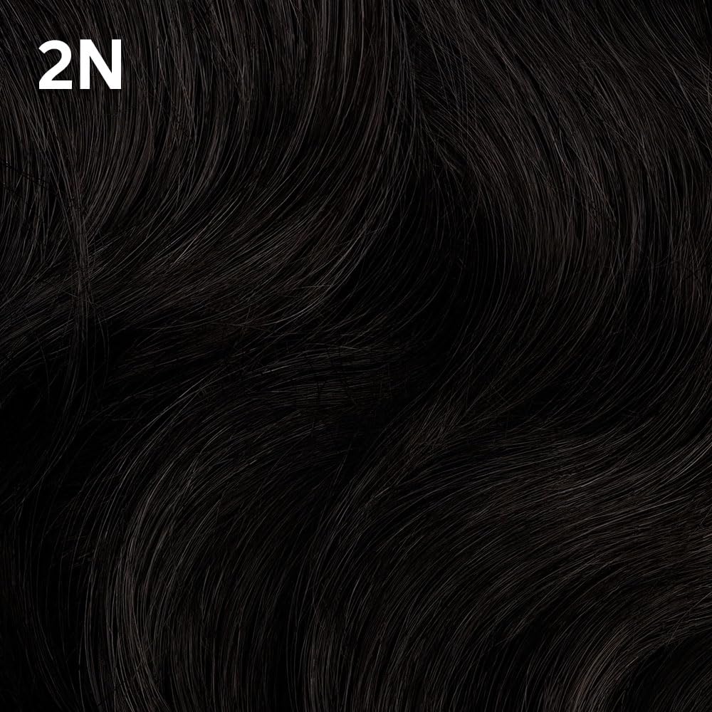 COLORCHARM Permanent Liquid Hair Color for Gray Coverage| 2N Very Dark Brown| 1.4 Fl Oz