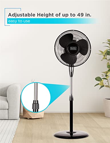 BLACK+DECKER 16 Inches Stand Fan with Remote