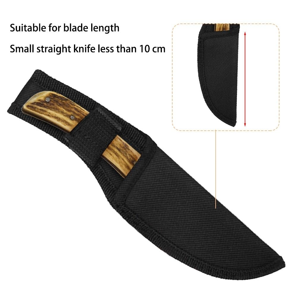 3PCS Straight Knife Sleeve, Nylon Knife Sheath Wearproof Knife Holster with Fixed Loop for Outdoor Camping Travel(for 3.9'' Blade Knife )