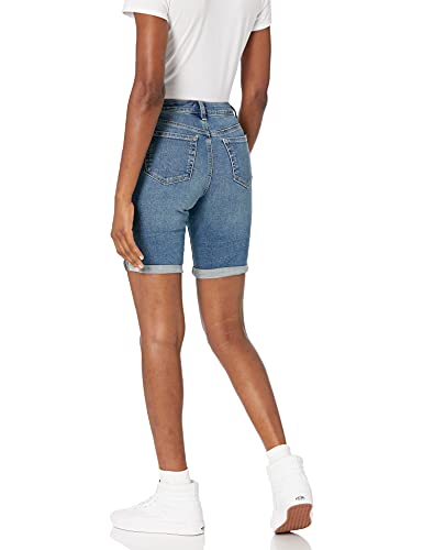 Amazon Essentials Women's 9" Denim Bermuda Shorts, Medium Wash, 16
