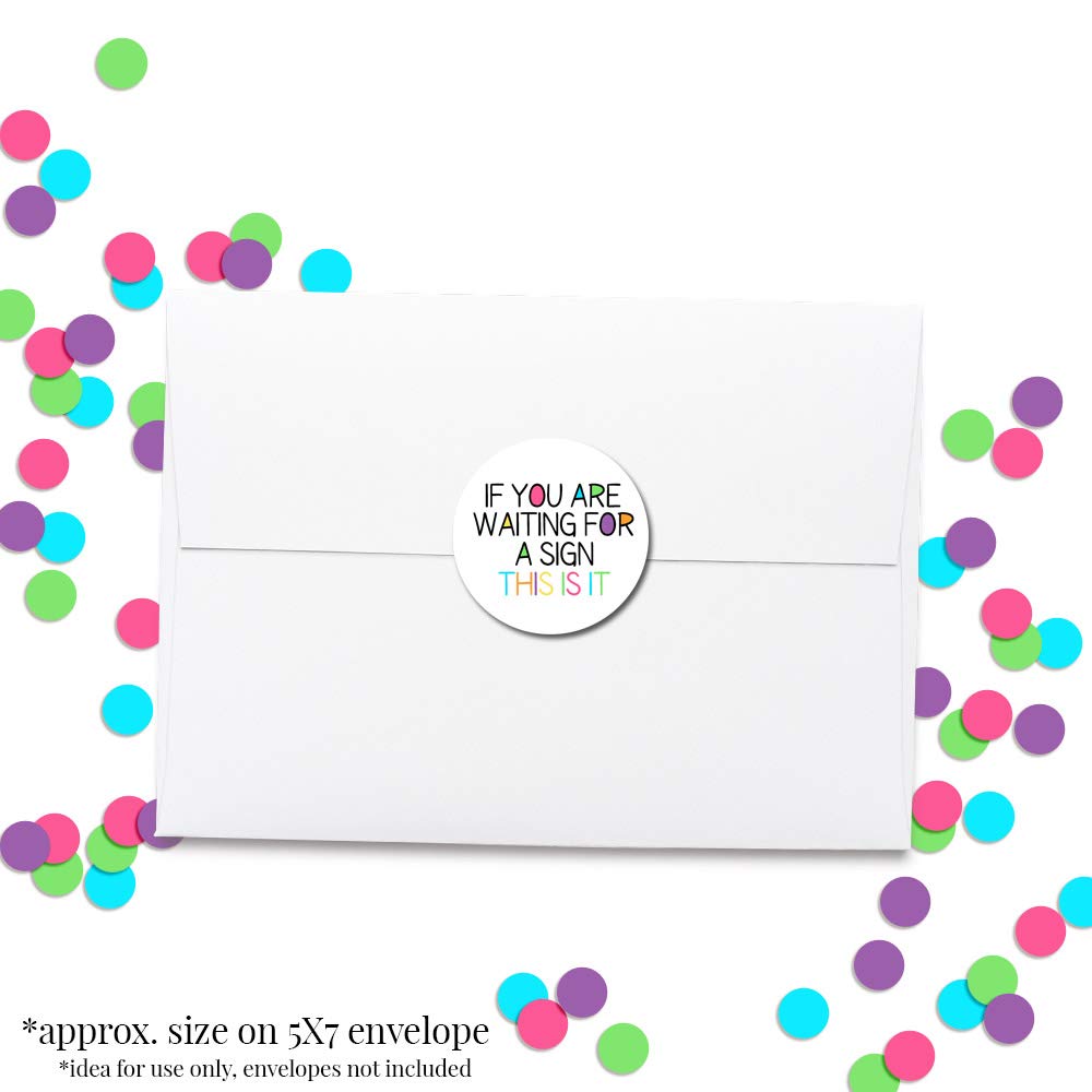 Funny This is Your Sign Thank You Customer Appreciation Sticker Labels for Small Businesses, 60 1.5" Circle Stickers by AmandaCreation, Great for Envelopes, Postcards, Direct Mail, & More!