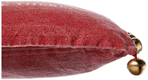 Mud Pie Night Before Long Pillow, 1 Count (Pack of 1), RED