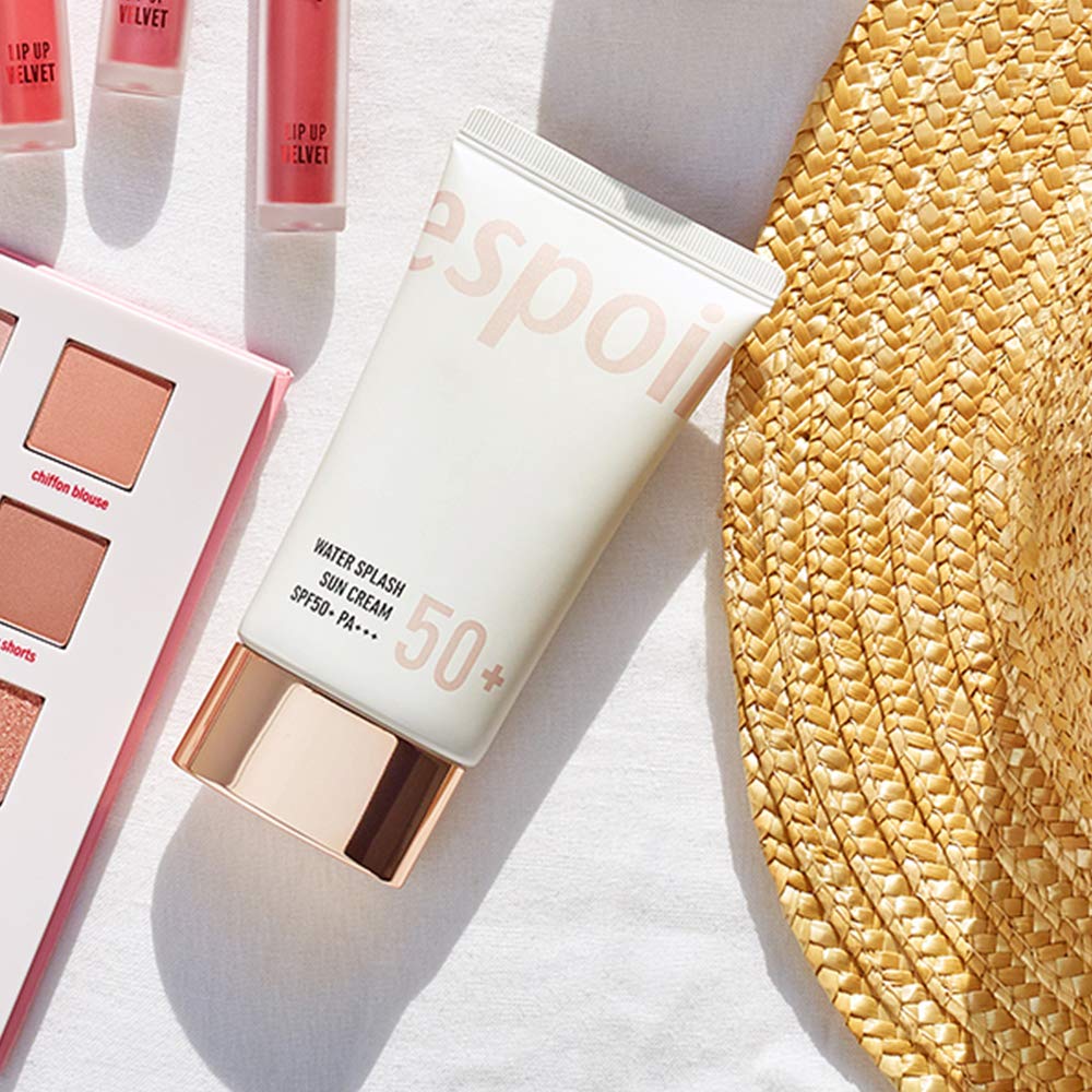 ESPOIR Water Splash Sun Cream Original 60ml SPF50+PA+++ | Water Droplet-Bursting Moisture Bomb Sunscreen For a Refreshing Feeling Up While Keeping the Moisture | Korean Makeup