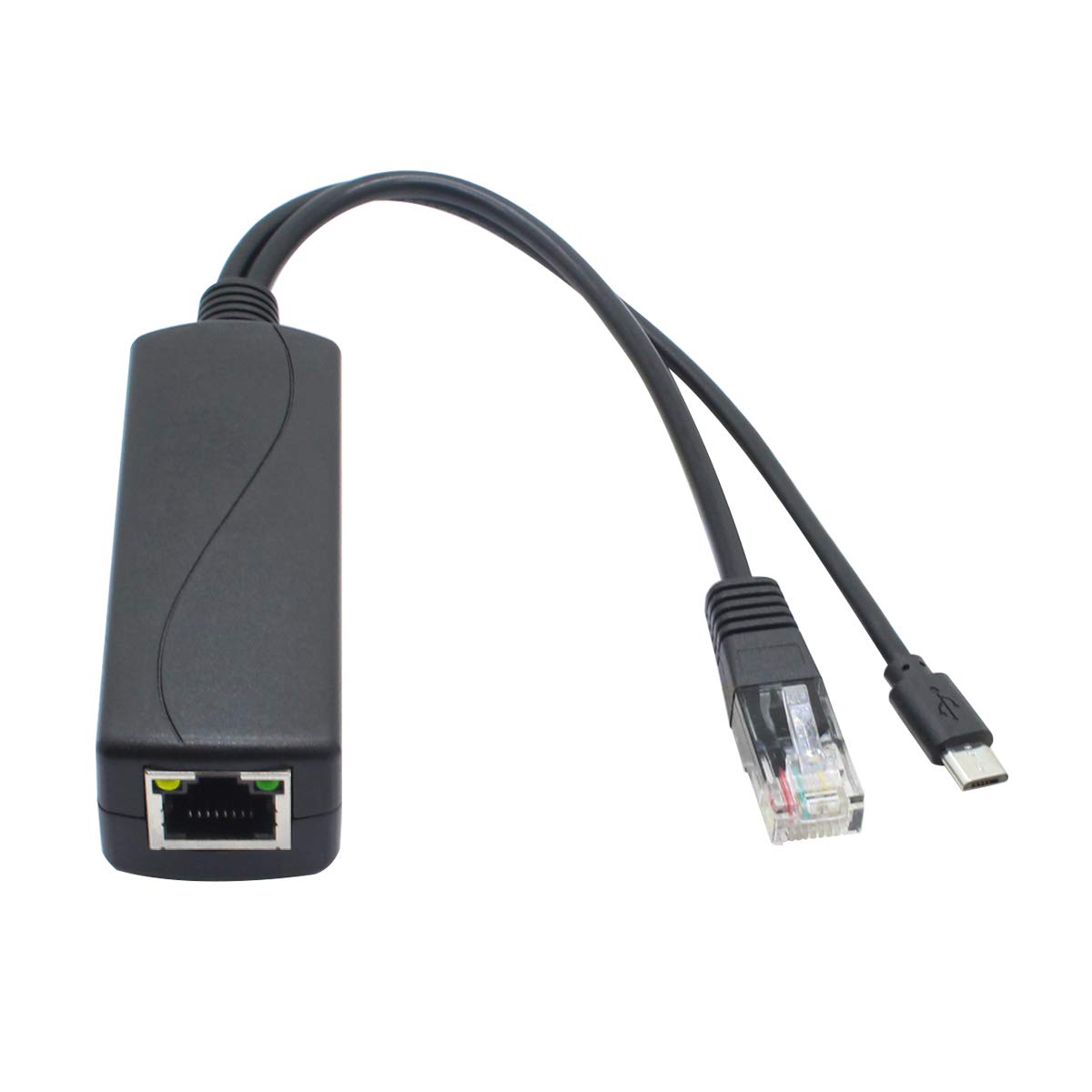 ANVISION 2-Pack 5V PoE Splitter, 48V to 5V 2.4A Adapter with Micro USB Plug, IEEE 802.3af Compliant, for IP Camera, Tablets, Dropcam or Raspberry Pi and More, AV-PS05-1