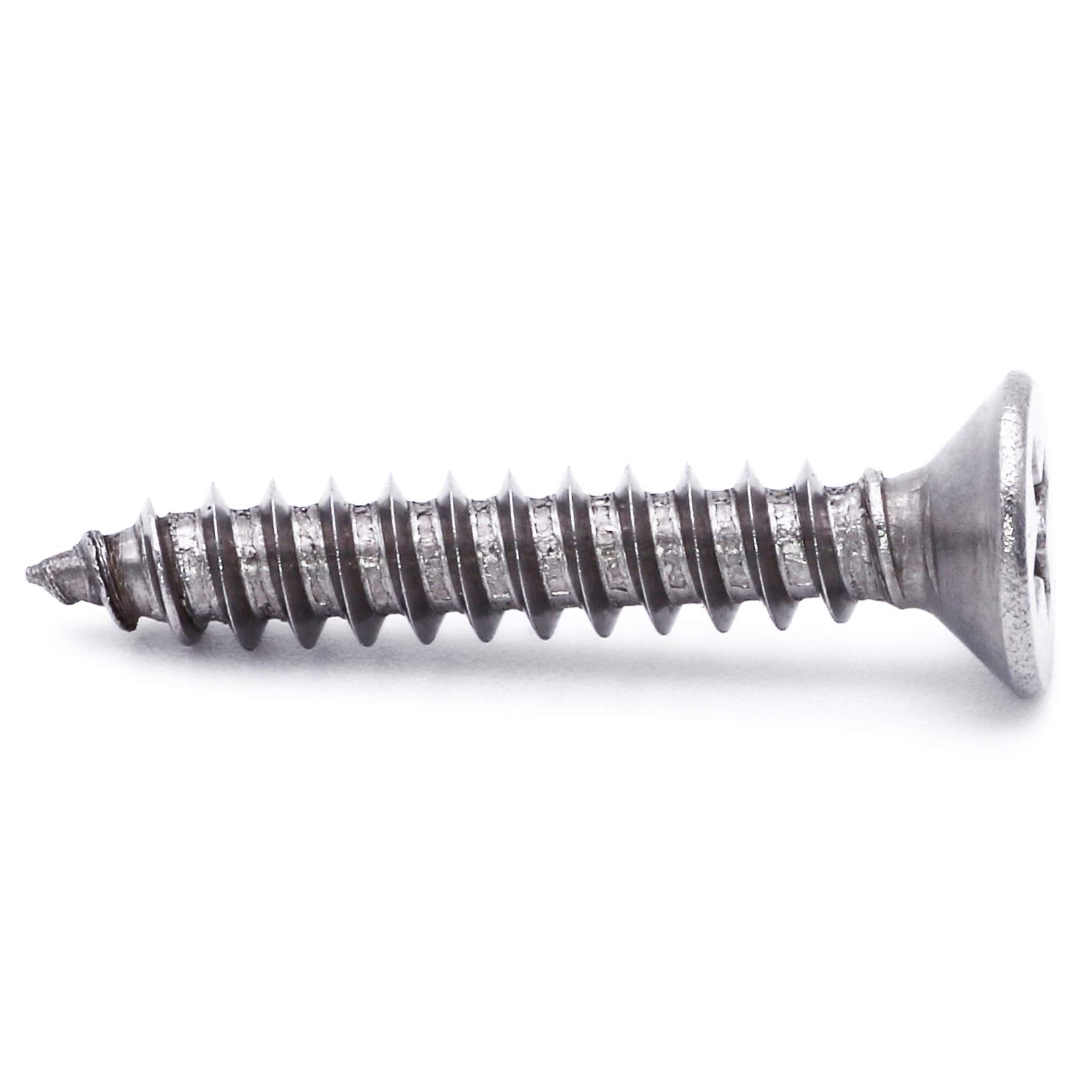 Jetovo 150 Pack 304 Stainless Steel Flat Head Phillips Self Tapping Screws Phillips Drive Wood Screw Assortment Kit - Size: #8 x 1/2" #8 x 3/4" #8 x 1"