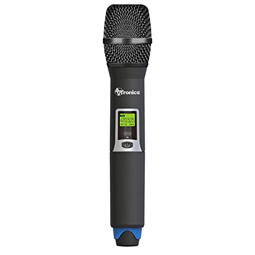 AVTronics Professional Wireless Microphone System, 200 Channel UHF 3 Handheld and 1 Belt Pack and Lavalier, Mic System for Speech, Singing, Events, Church, Karaoke, DJ, Party, and classrooms. Black