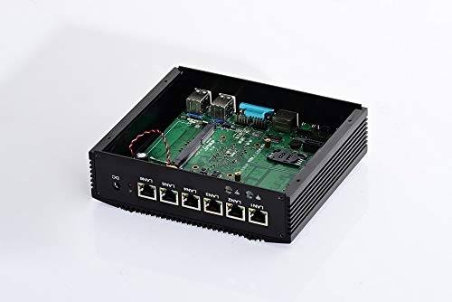 Whiskey Lake I5 8265U Industrial Firewall Micro Appliance, Router PC, Fanless PC with 8G RAM 256G SSD, AES-NI, 6 RJ45 Port, HDMI USB3.0 COM,Compatible with pfsense OPNsense LEDE ESXI Openwrt