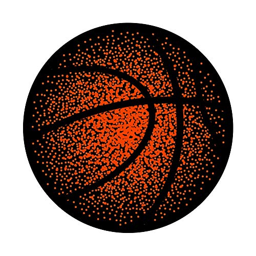 Cool Basketball Pixel Art Black Gift For Boys or Girls PopSockets Swappable PopGrip