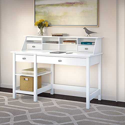 Bush Furniture Broadview Desktop Organizer in Pure White