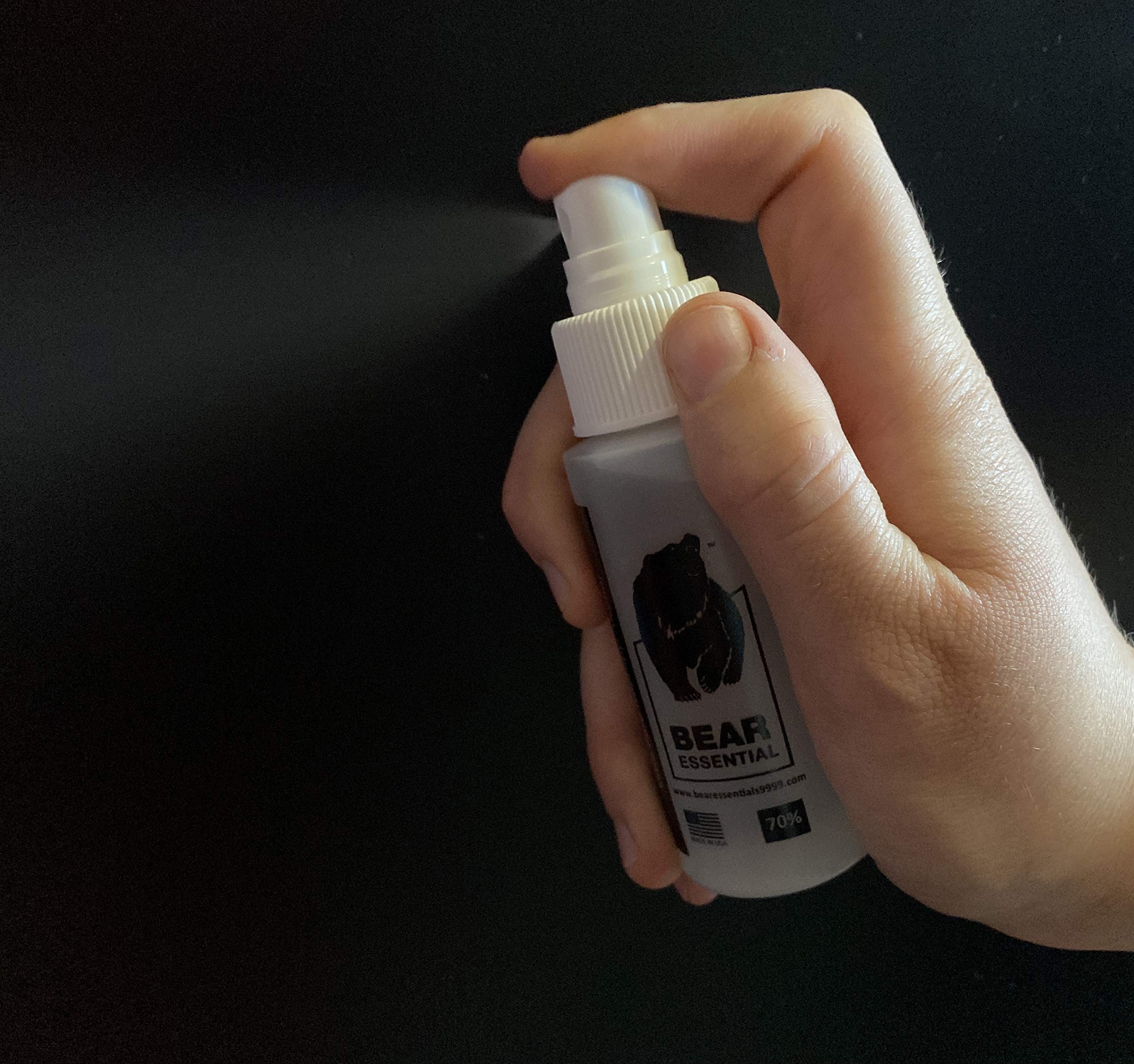 High Purity USP Grade Isopropyl Alcohol 70% - Four (4) Spray Bottles - 2 OZ Each - Made in The USA