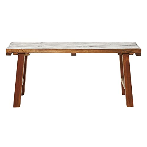 Deco 79 Wood Handmade Natural Bench, 44" x 14" x 19", Brown