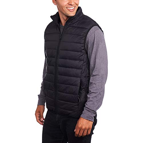 Alpine Swiss Clark Mens Lightweight Down Alternative Vest Jacket Black Large