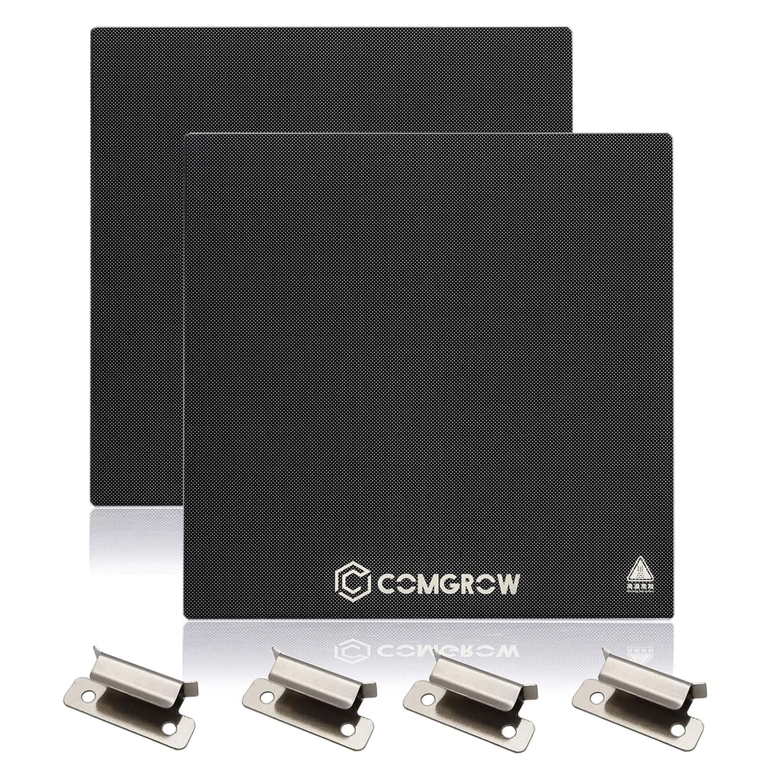 Comgrow Creality Ender 3 3D Printer and 2PCS Upgraded Tempered Glass Plate with Bed Clips 235 * 235mm