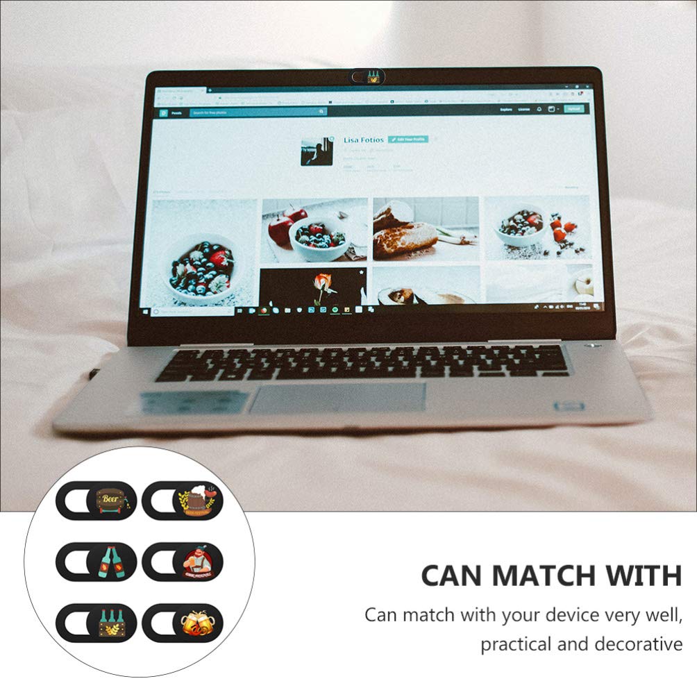 SOLUSTRE 6pcs Camera Cover Webcam Privacy Shutter Webcam Cover Slide Computer Webcam Blocker USB Camera Lens Cover Laptop Camera Privacy Cover Laptop Camera Blocker Personality Abs Slider