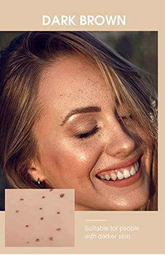 Freckle Pen,2 Colors Natural Lifelike Fake Freckles Makeup Pen,Magic Freckle Color Makeup Tool(Dark Brown+Light Brown)
