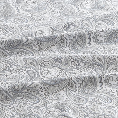 Comfort Spaces 100% Cotton Sheet Set Breathable, Lightweight, Soft with 14" Elastic Pocket Fits up to 16" Mattress, All Season Cozy Bedding, Matching Pillow Case, Queen Paisley Multi 4 Piece