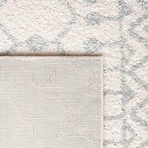 SAFAVIEH Tulum Collection 6' x 9' Ivory / Light Grey TUL270D Moroccan Boho Distressed Non-Shedding Living Room Bedroom Dining Home Office Area Rug