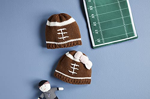 Mud Pie baby boys Football Knit Hat, Brown, 6-18 Months US