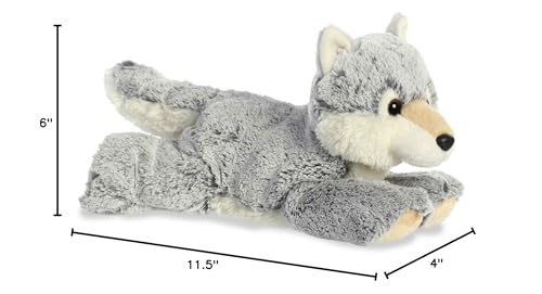 Aurora® Adorable Flopsie™ Winter Wolf™ Stuffed Animal - Playful Ease - Timeless Companions - Gray 12 Inches