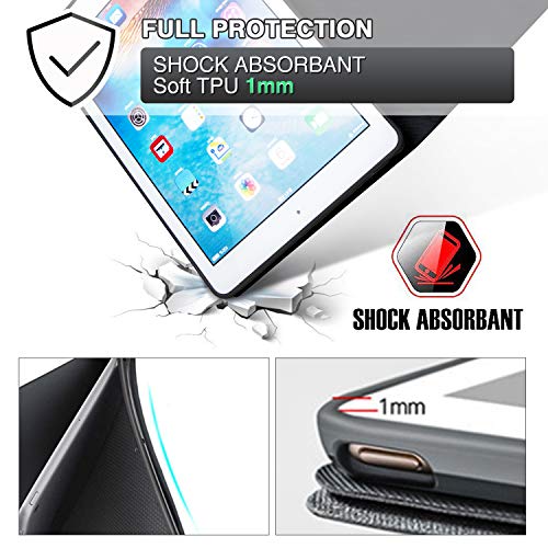 INSSISAIN Case for iPad 9th/8th/7th Generation 2021/2020/2019 10.2 Inch, Multi-Angle Viewing Stand Shell, PU Leather Protective Cover with Auto Sleep for 10.2" iPad 9/iPad 8/iPad 7, Sunflower