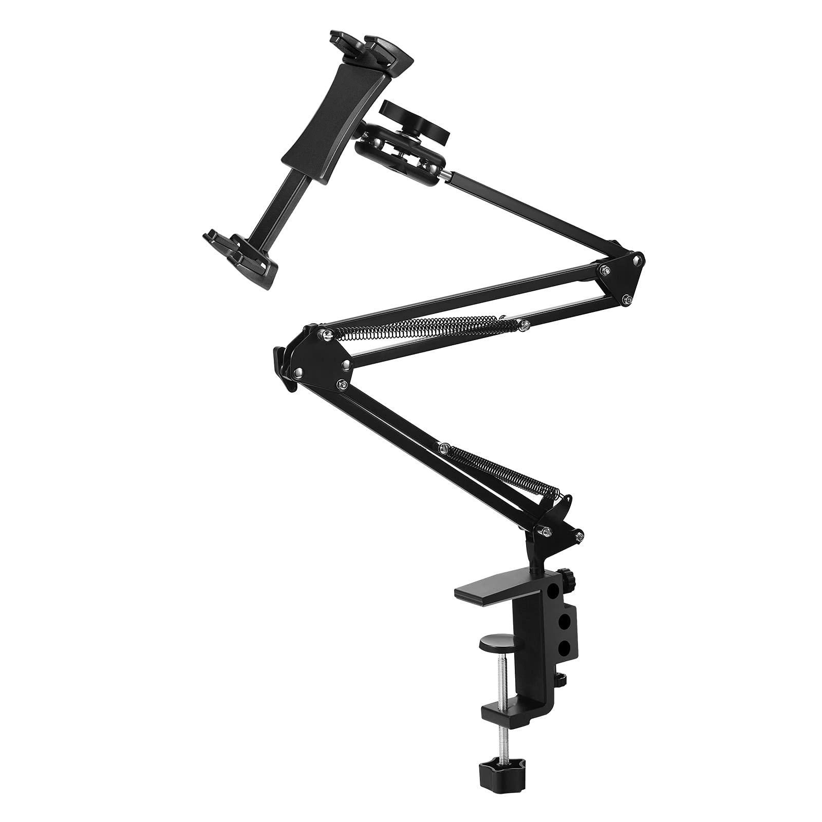 Foldable Phone Tablet Mount Holder – Aluminum Universal Flexible Tablet Bracket Mount Holder Adjustable and Compatible with 4-13 Inches Smartphones Tablets iPad/iPad Air/iPad Pro/Nintendo Switch