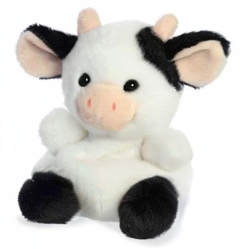 Aurora® Adorable Palm Pals™ Sweetie Cow™ Stuffed Animal - Pocket-Sized Play - Collectable Fun - White 5 Inches