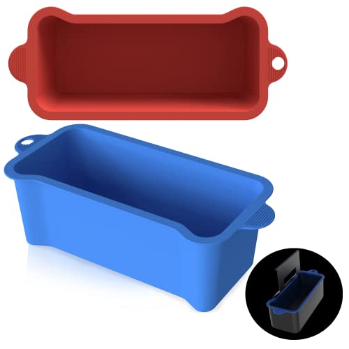 Dendrobium 2 Pcs Silicone Blackstone Grill Grease Cup Liners, Blackstone Drip Pan Liners, Reusable Blackstone Griddle Grease Catcher, Blackstone Tray Liner, 8” X 3” X 3.7”