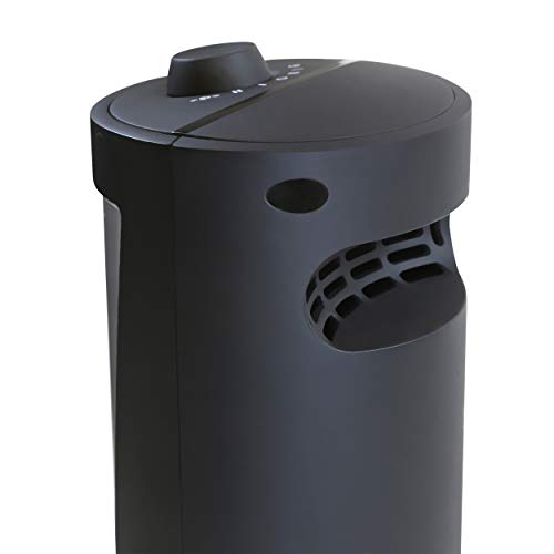 Comfort Zone CZ112 12β 2-Speed Oscillating Tower Fan with High Performance Centrifugal Blades, Convenient Built-in Carry Handle, and Space Saving Design, Black