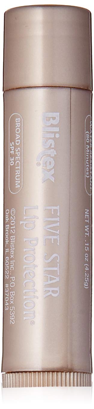 Blistex Five Star Lip Protection Lip Protectant/Sunscreen SPF 30 0.15 OZ - Buy Packs and SAVE (Pack of 6)