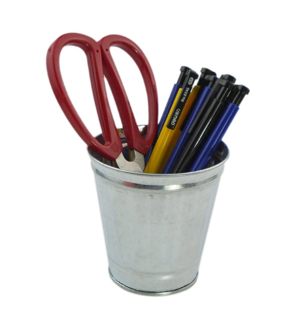 AITING Mini Trash can & Iron Garbage can Pencil Cup Holder 2pcs (Green)