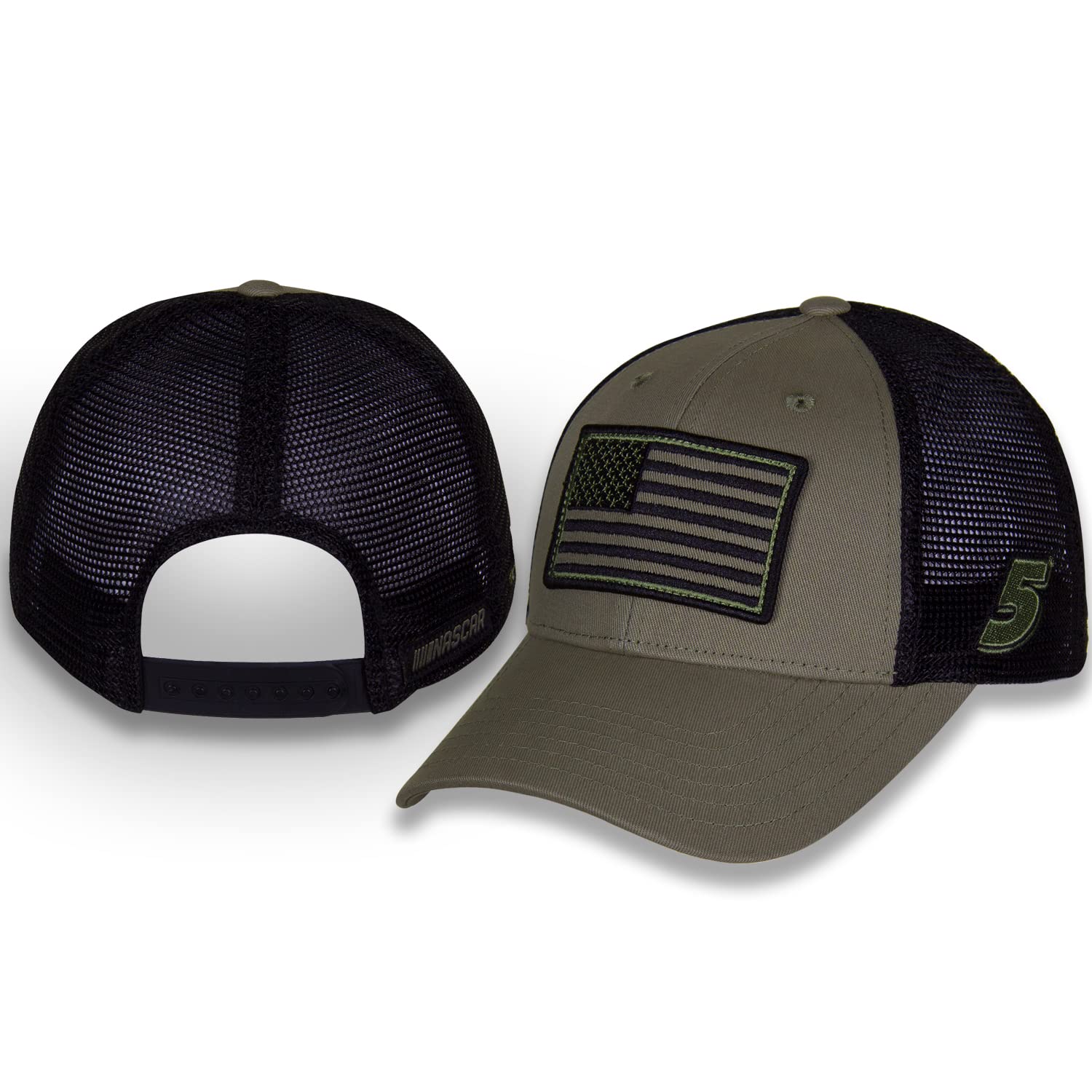 2023 Chase Elliott Flag Hat - NASCAR Adjustable Automotive Racing Mesh Baseball Cap