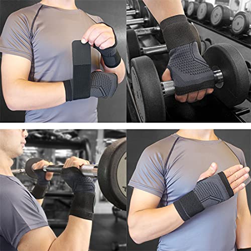 YUNYILAN 2-Pack Carpal Tunnel Wrist Brace, for Carpal Tunnel Syndrome, Wrist Pain/Strain Arthritis, Wrist Brace Men and Women, Adjustable Strap, Wrist Wrap Hand Support Sleeves (Black, Medium)