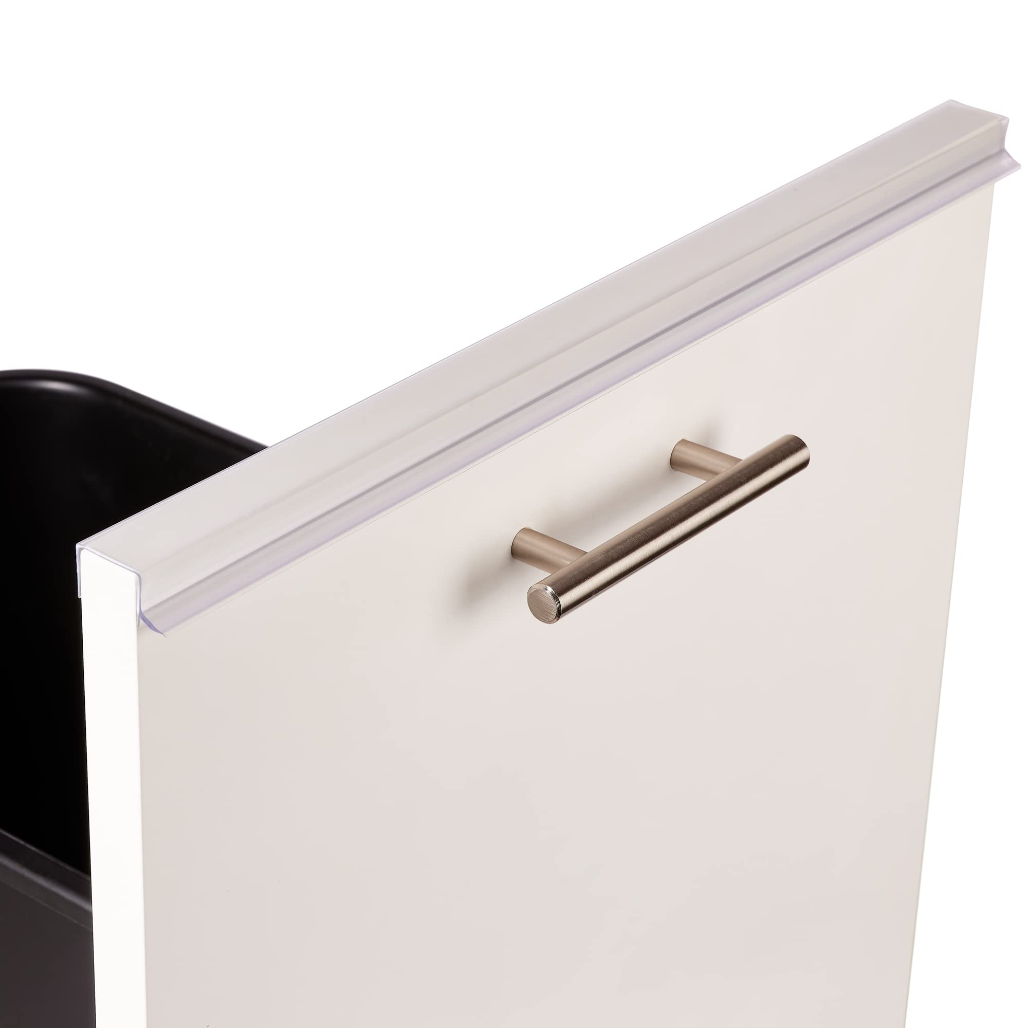 Cabinet Hero Slimline and Drip Ramp Door Protector - Plastic Edge Guard - Slip On, Kitchen, Drawer Front, Prevent Chipping Impact Protection - 3/4 Thick, 18 Inch Length - Combo Pack - Clear, Pack of 2