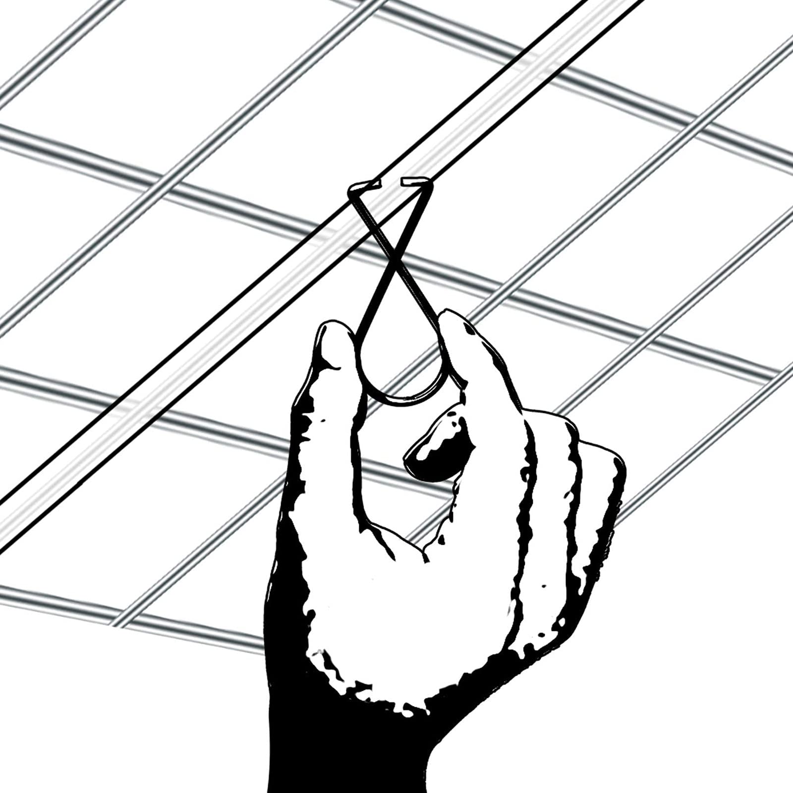 500 Packs Ceiling Hook Clips Ceiling Tile Hooks T-bar Clips Drop Ceiling Clips for Office, Classroom, Home and Wedding Decoration, Hanging Sign from Suspended Tile/Grid/Drop Ceilings