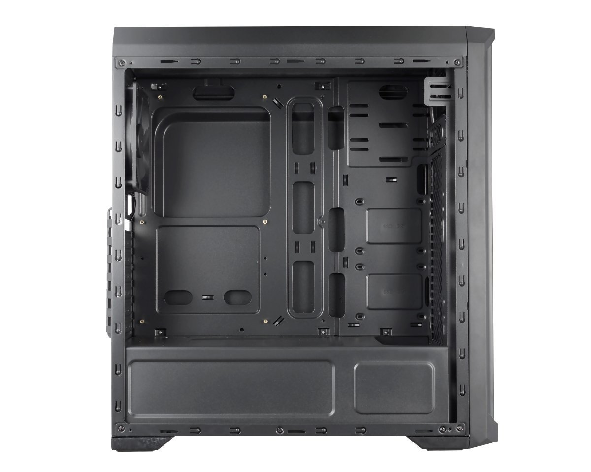 Cougar MX330-G MX330 Mid Tower Case with Full Tempered Glass Window and USB 3.0 , black