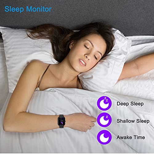 Keyouby Smart Watch,Compatible Android Phones and iPhone,1.75" LCD Screen Smartwatch with Heart Rate and Sleep Monitor,IP67 Waterproof Activity Tracker with Pedometer,Fitness Watche for Men