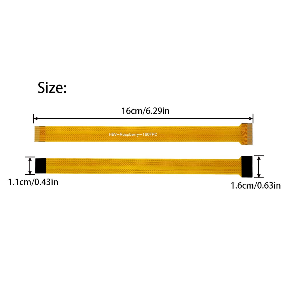 Aokin for Raspberry Pi Camera Cable, FPC Cable Ribbon Flex Extension Cable 15 Pin 22 Pin for Raspberry Pi Zero or Zero W, Octoprint Octopi Webcam, Monitor 3D Printer, etc, 16cm/6.30in, 1 Pcs