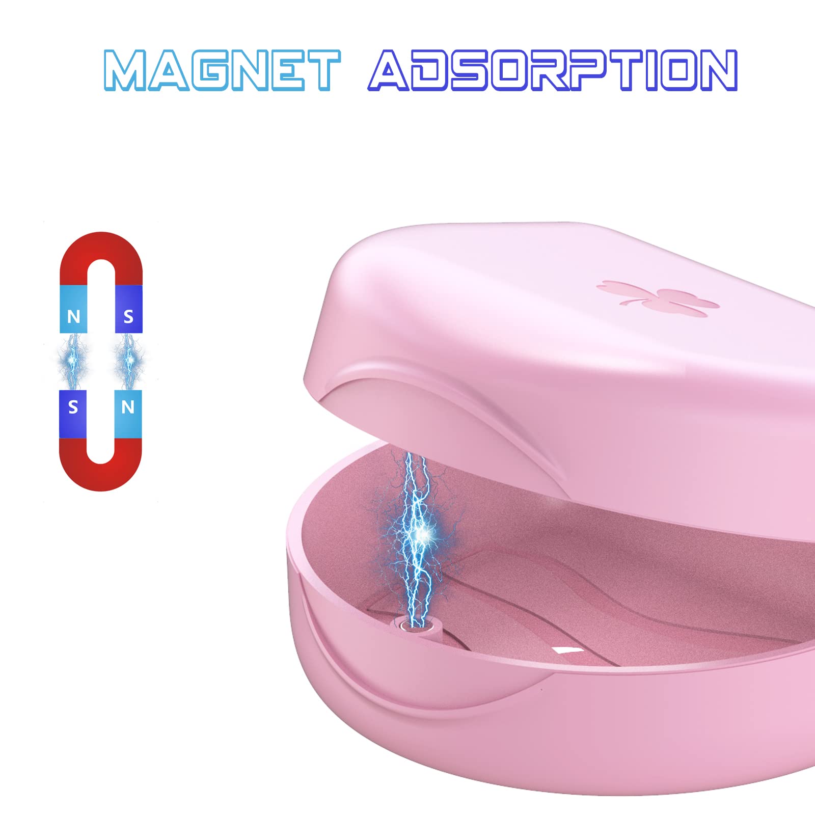 JJOVCE 2 PCS Retainer Cases, Solid Orthodontic Retainer Cases. (Pink)