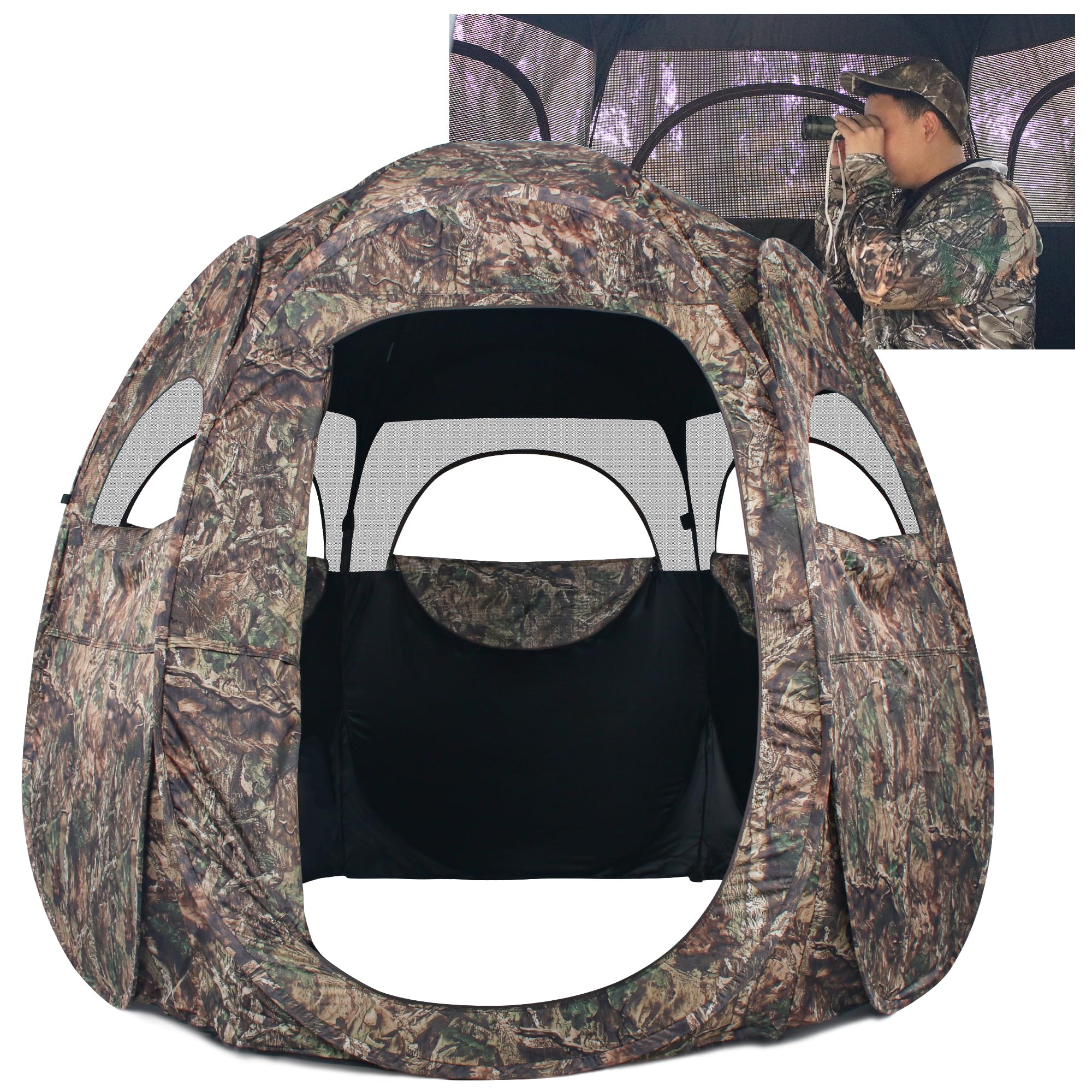2-3 Person Auto Set See Through Hunting Blind with See-Through Hunting Blind Set