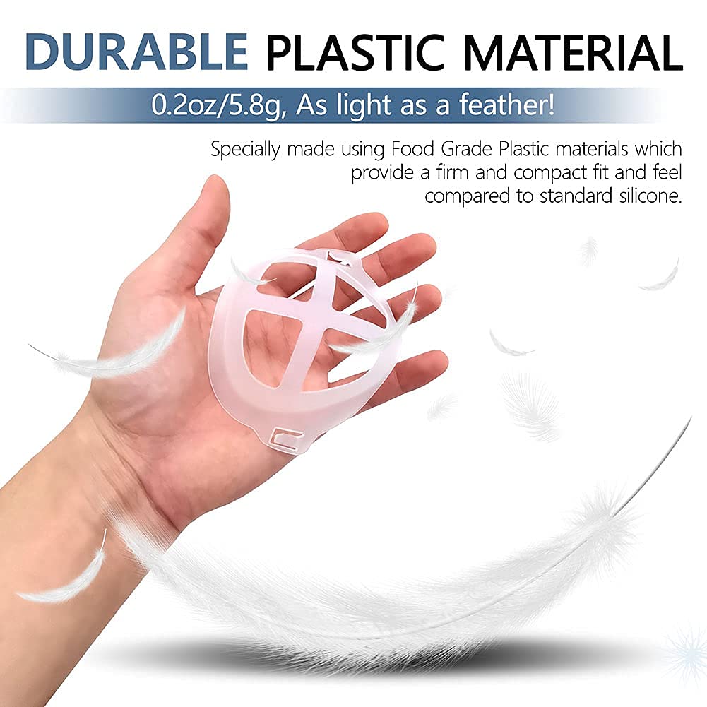 Cool Protection Stand - 3D Mask Bracket - Face Mask Inner Support Frame - Plastic Brackets - More Space for Comfortable Breathing Protect Lipstick Washable Reusable