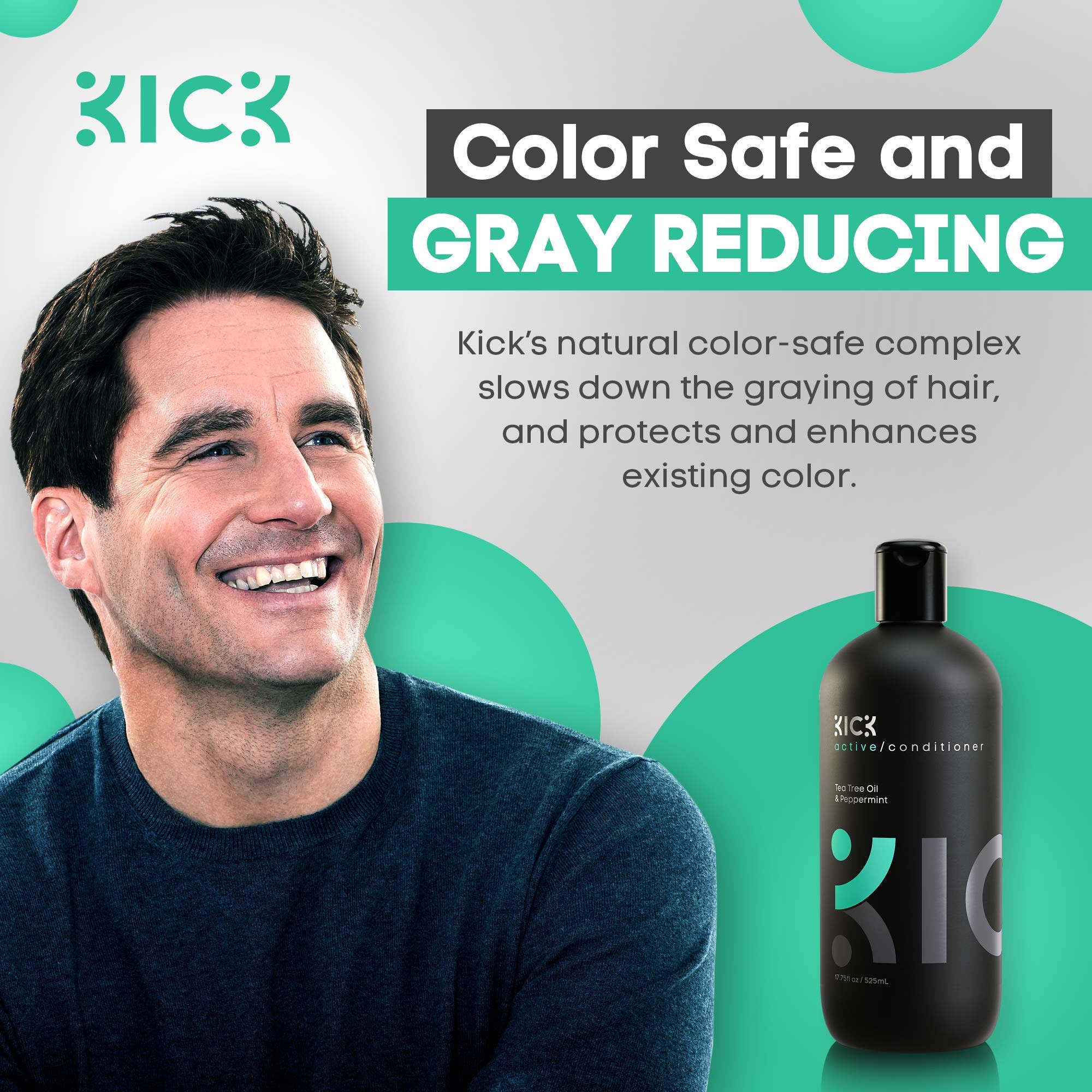 Kick Men’s Shampoo + Conditioner + Hair Styling Cream - Men’s Basics Bundle Itchy Scalp Styling for Dandruff & Thinning Hair - High Performance Anti-Dandruff, Anti-Hair Loss System for Men