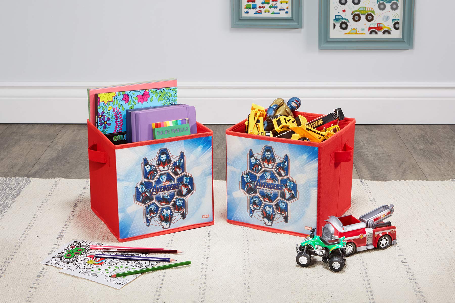 Fresh Home Elements Storage Toy, 9" Avengers Bin 2-Pack