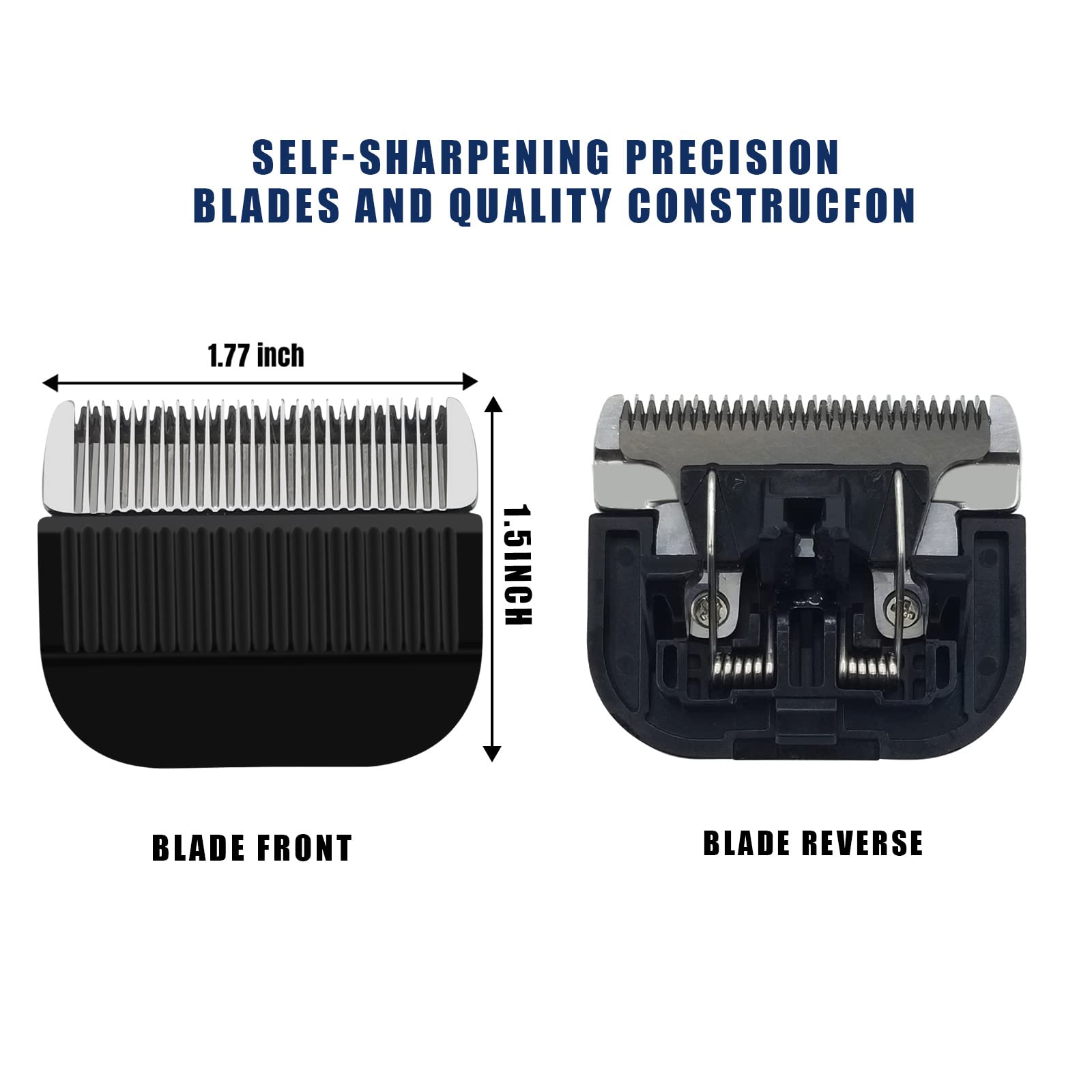 2PCS Black Professional Hair Clipper/Trimmers Snap-On Replacement Blades compatible with Wahl 79434/9649P/9549 Model Clipper Trimmer