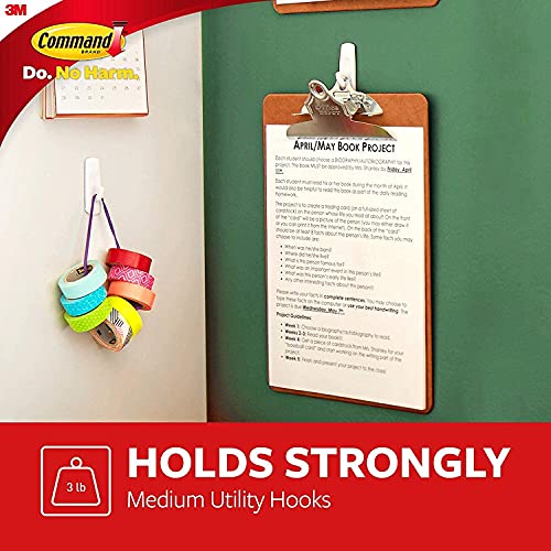 Command Wall Hooks Bundle - Command Small Wire Toggle Hooks 16 Hooks with Medium Utility Hooks 9 Wall Hooks, Command Strips Included