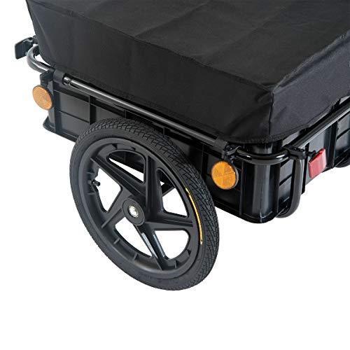 2-in-1 Multi-use Bicycle Cargo Trailer And Pull Cart With Removable Cargo Compartment And Seat Post Mount For Easy Attachment And Removal Ideal For On The Go Use Shopping Trips Or Outings To The Beach
